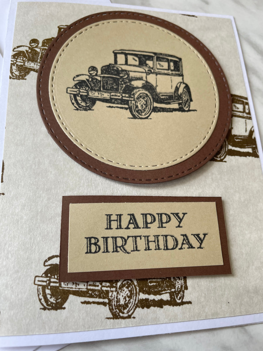Vintage Car Birthday Card – NicolesKnots